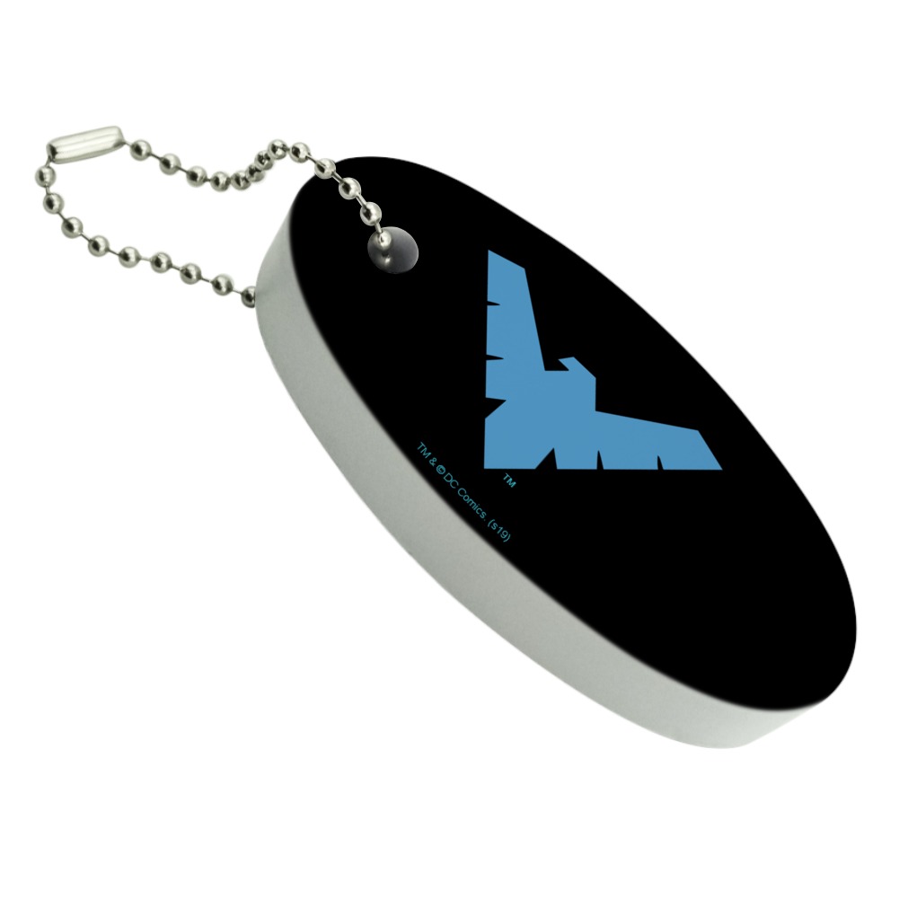 Batman Nightwing Logo Floating Keychain Oval Foam Fishing Boat Buoy Key ...