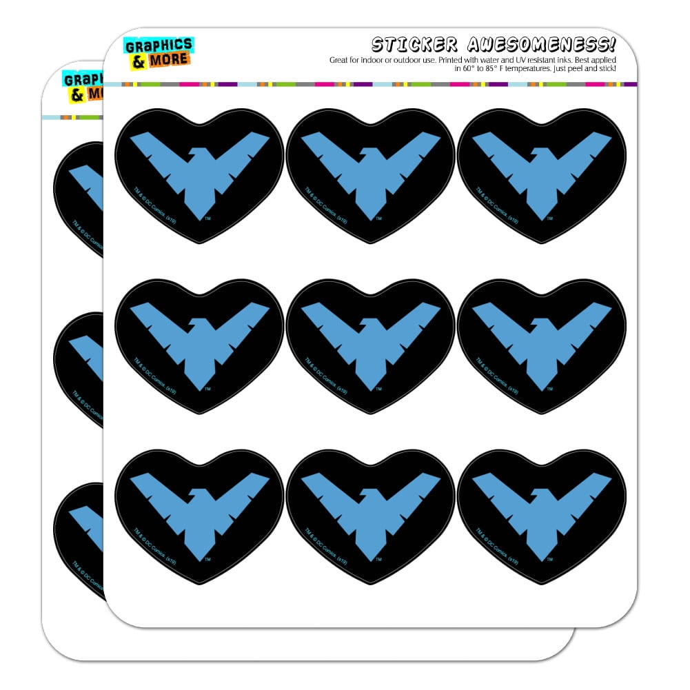 Batman Nightwing Logo Heart Shaped Planner Calendar Scrapbook Craft ...