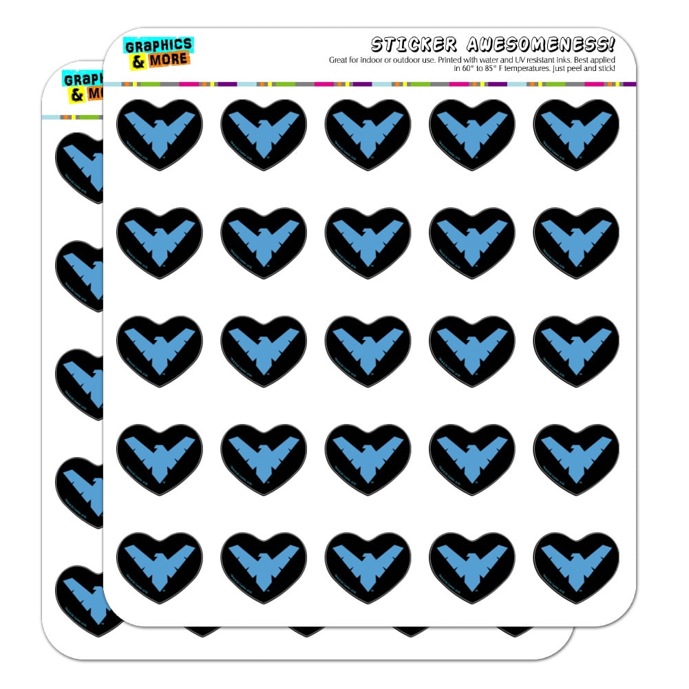 Batman Nightwing Logo Heart Shaped Planner Calendar Scrapbook Craft ...