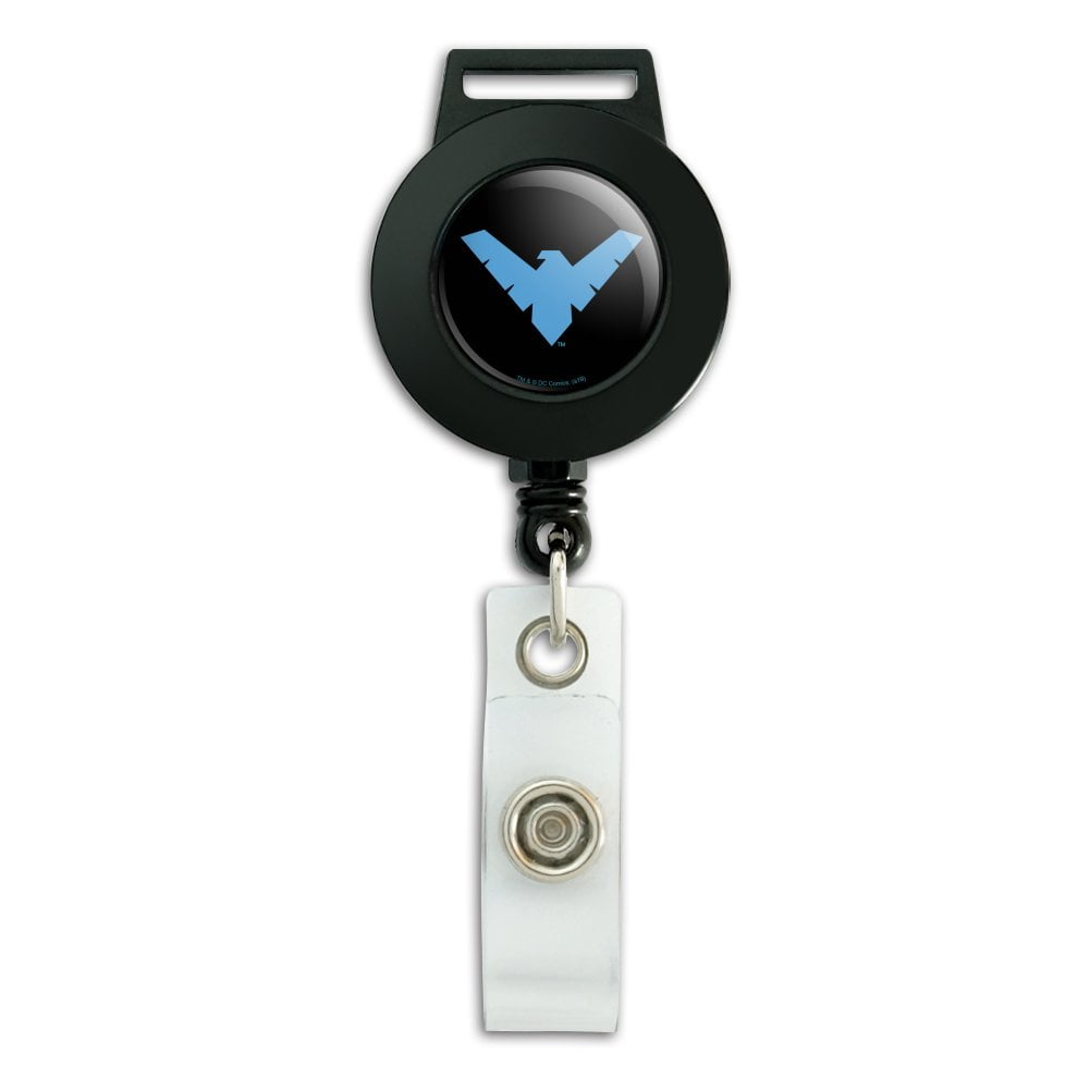 Batman Nightwing Logo Lanyard Retractable Reel Badge ID Card Holder ...