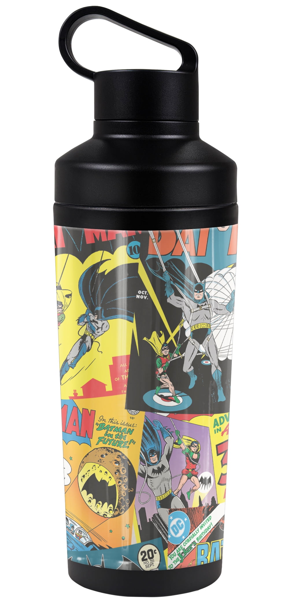 Batman Official Contemporary 18 oz Insulated Water Bottle, Leak ...
