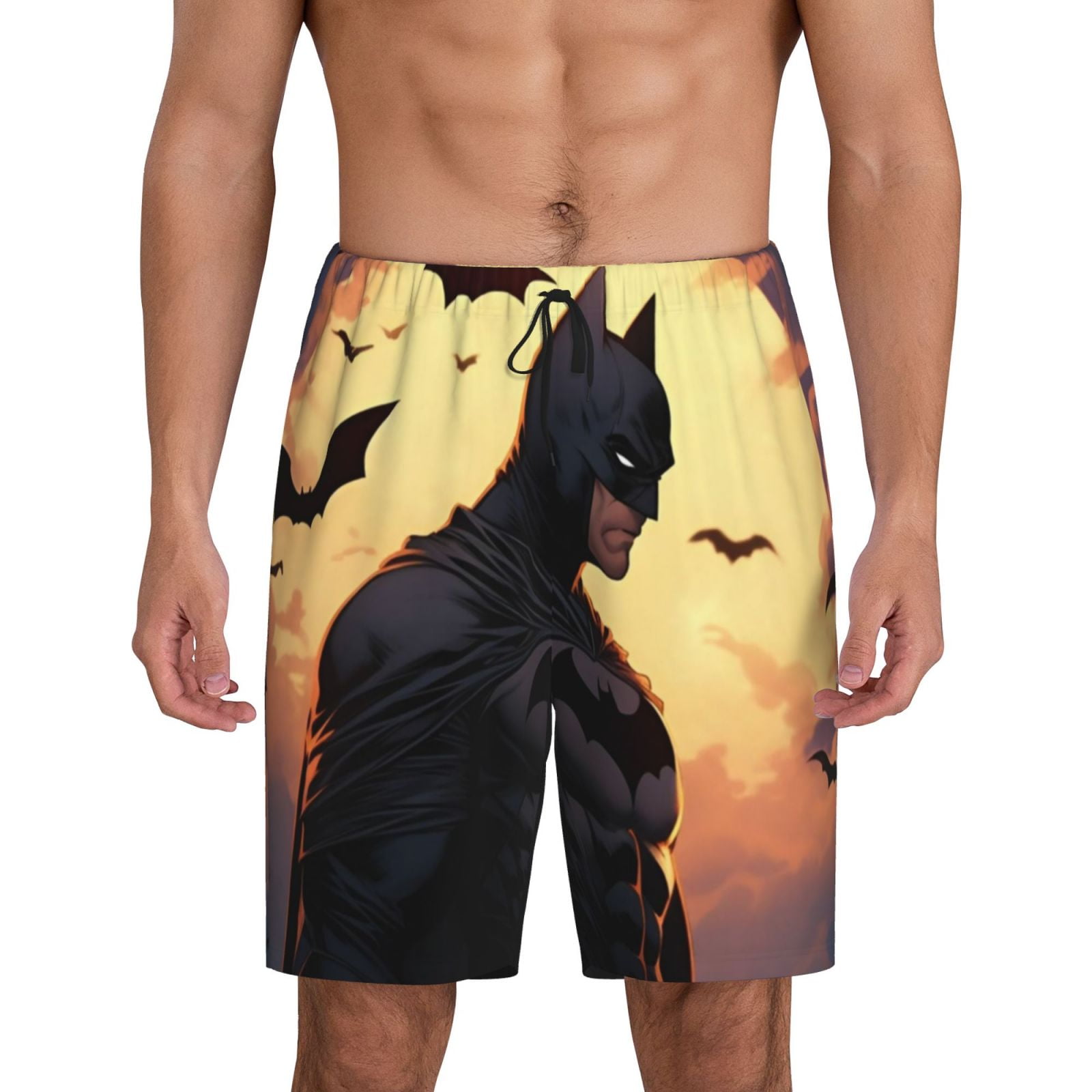 Batman Pajama Shorts for Men, Summer Graphic Lounge Pajama Bottoms Soft ...