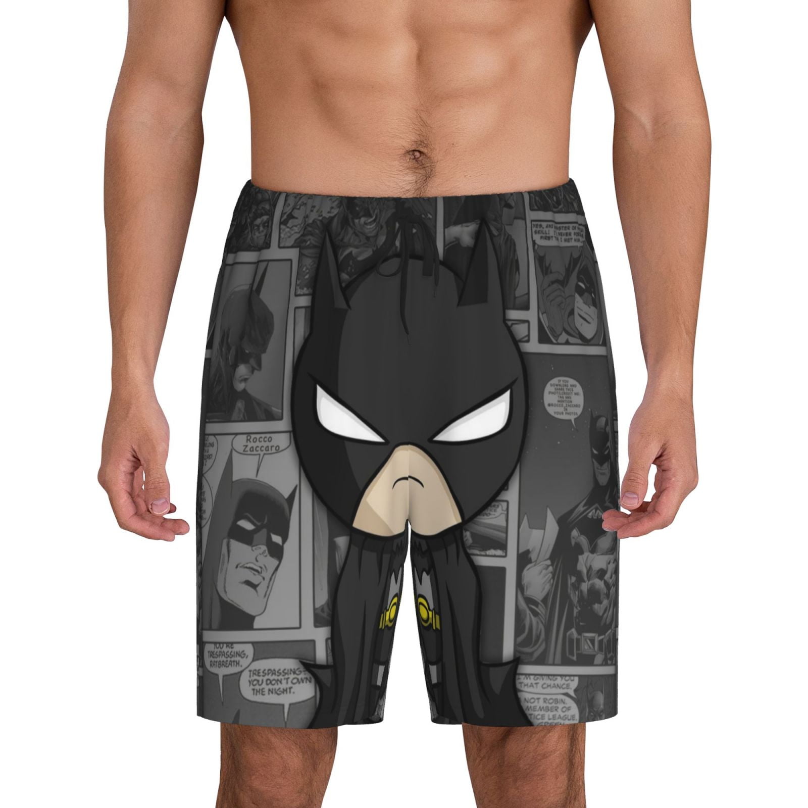 Batman Pajama Shorts for Men, Summer Graphic Lounge Pajama Bottoms Soft ...