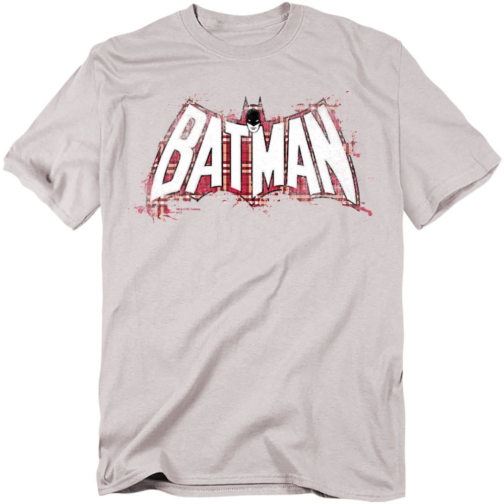 Batman T-Shirt Plaid Splat Logo Unisex Graphic Tee For Men & Women ...