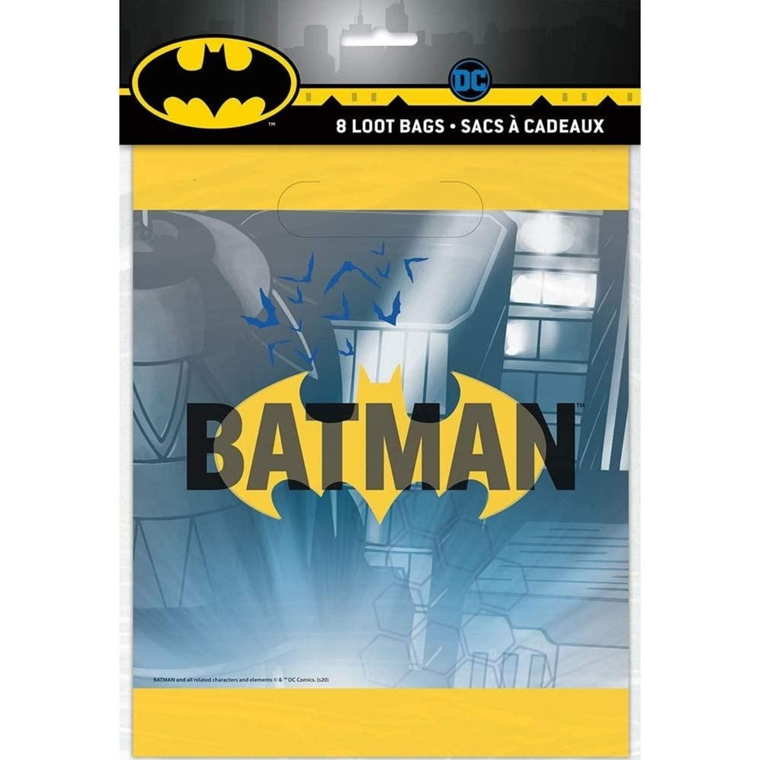 Batman Plastic Party Bags (Pack of 8) - Walmart.com