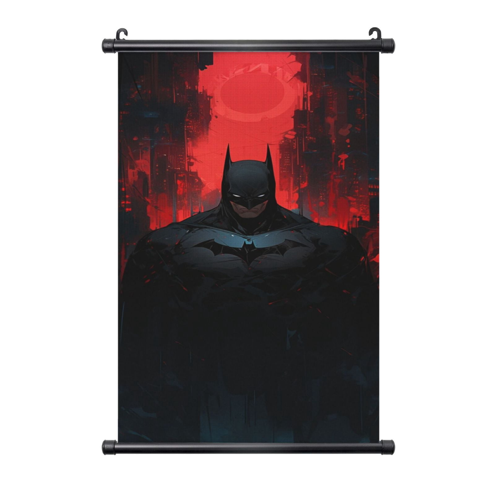 Batman Poster Aesthetic Canvas PVC Shaft Wall Art Hanging Hanger Frame ...