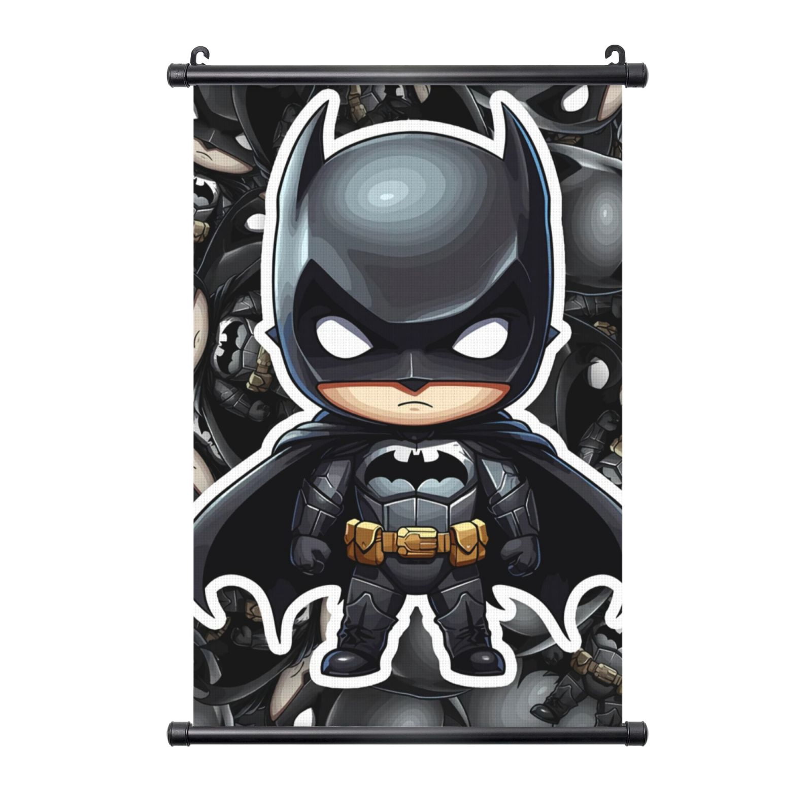 Batman Poster Aesthetic Canvas PVC Shaft Wall Art Hanging Hanger Frame ...