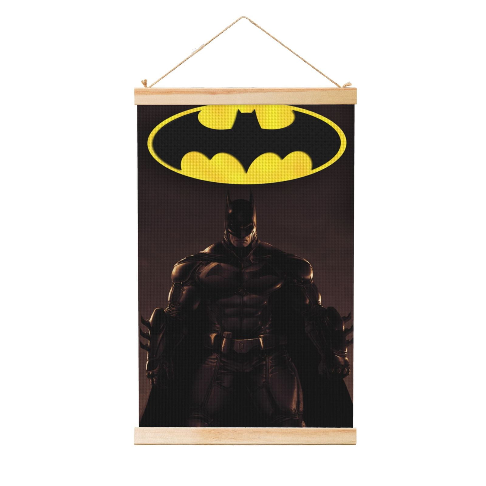 Batman Poster Canvas Wooden Shaft Hanging Poster Home Decor, Aesthetic ...