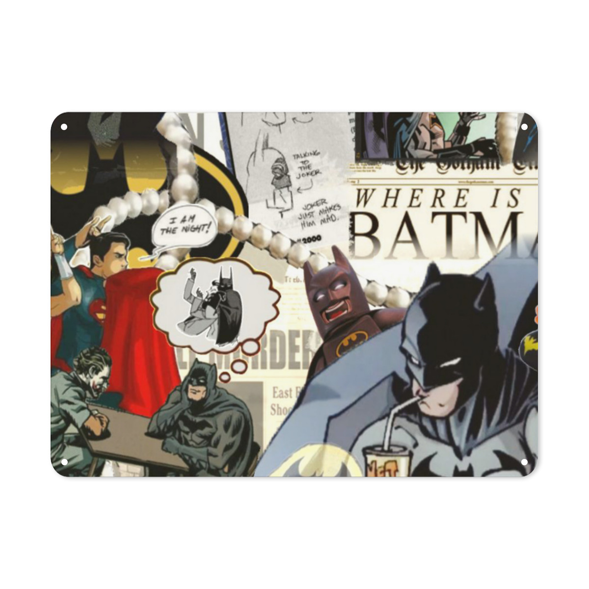 Batman Poster Tin Painting Halloween Retro Tin Sign Retro Plaque ...