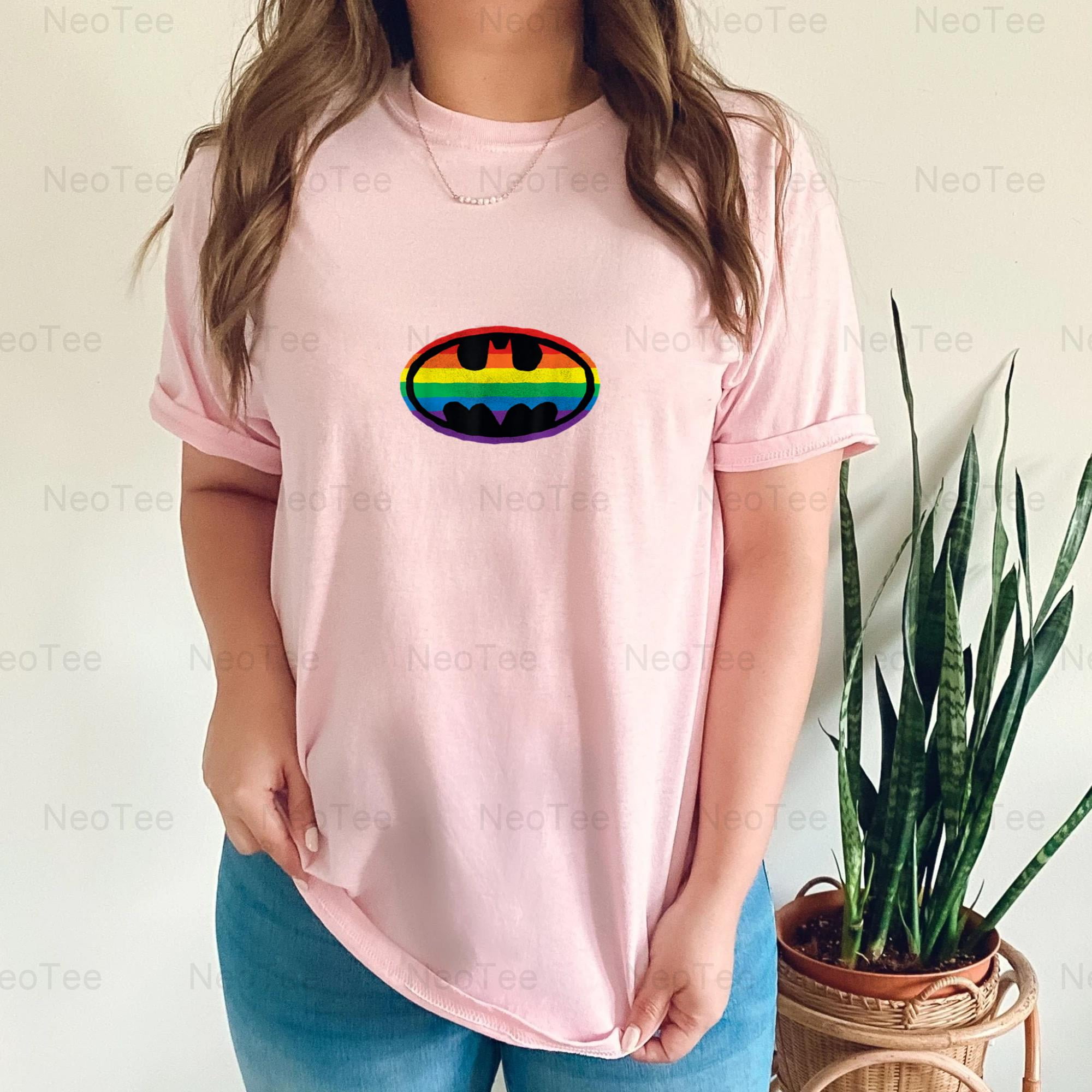 Batman Pride Rainbow DC Comics Superhero LGBTQ+ Ally Support Symbol T ...