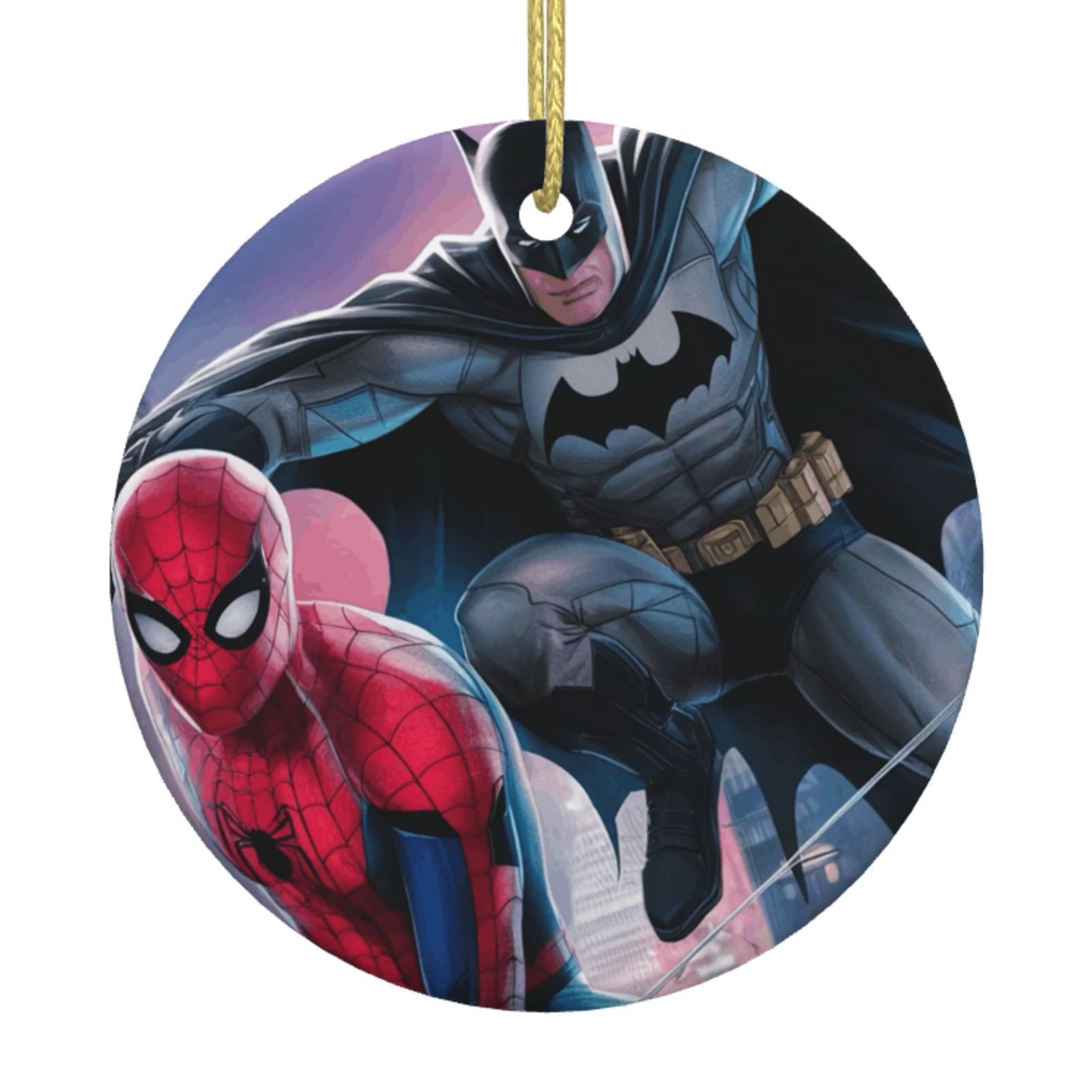 Batman In Pursuit Of Spider-Man Christmas Ornaments,Christmas Tree ...