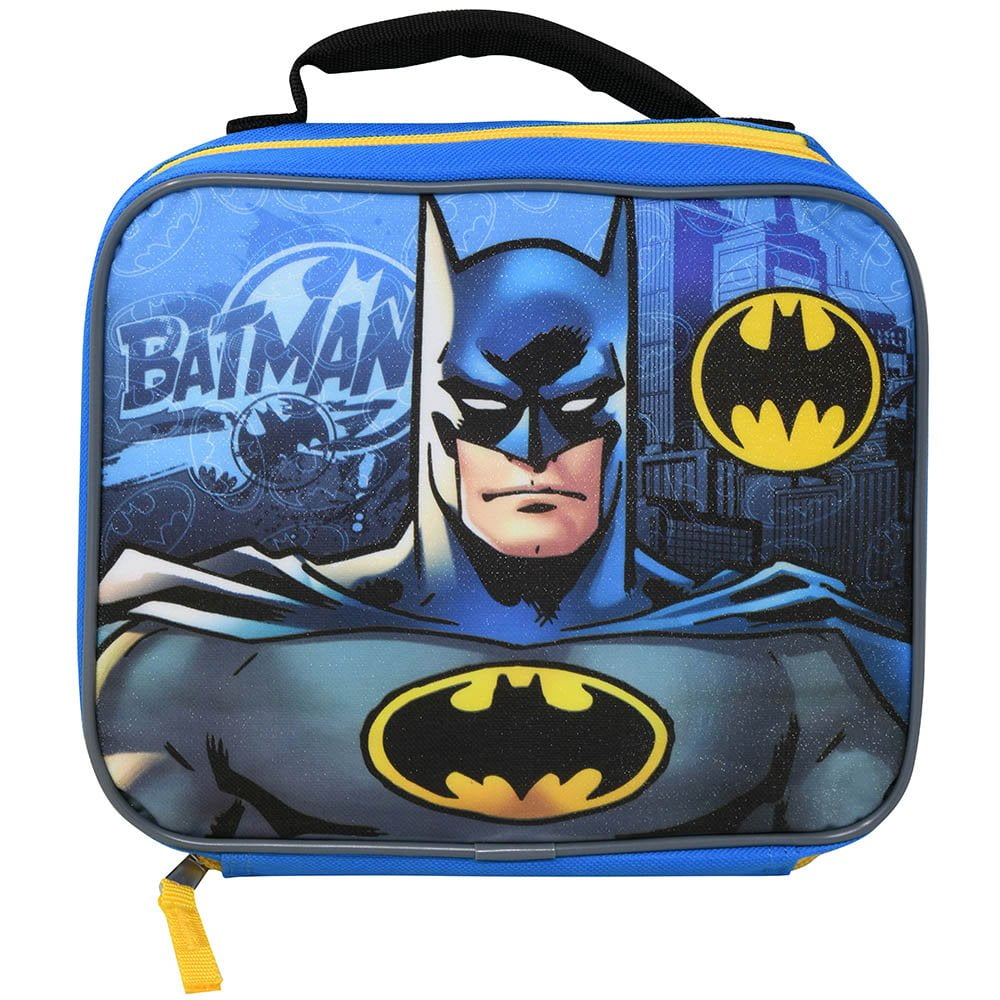 Batman Superhero Character Kids Lunch Box, Rectangle Bag, 9.5"H x 7.5"W ...