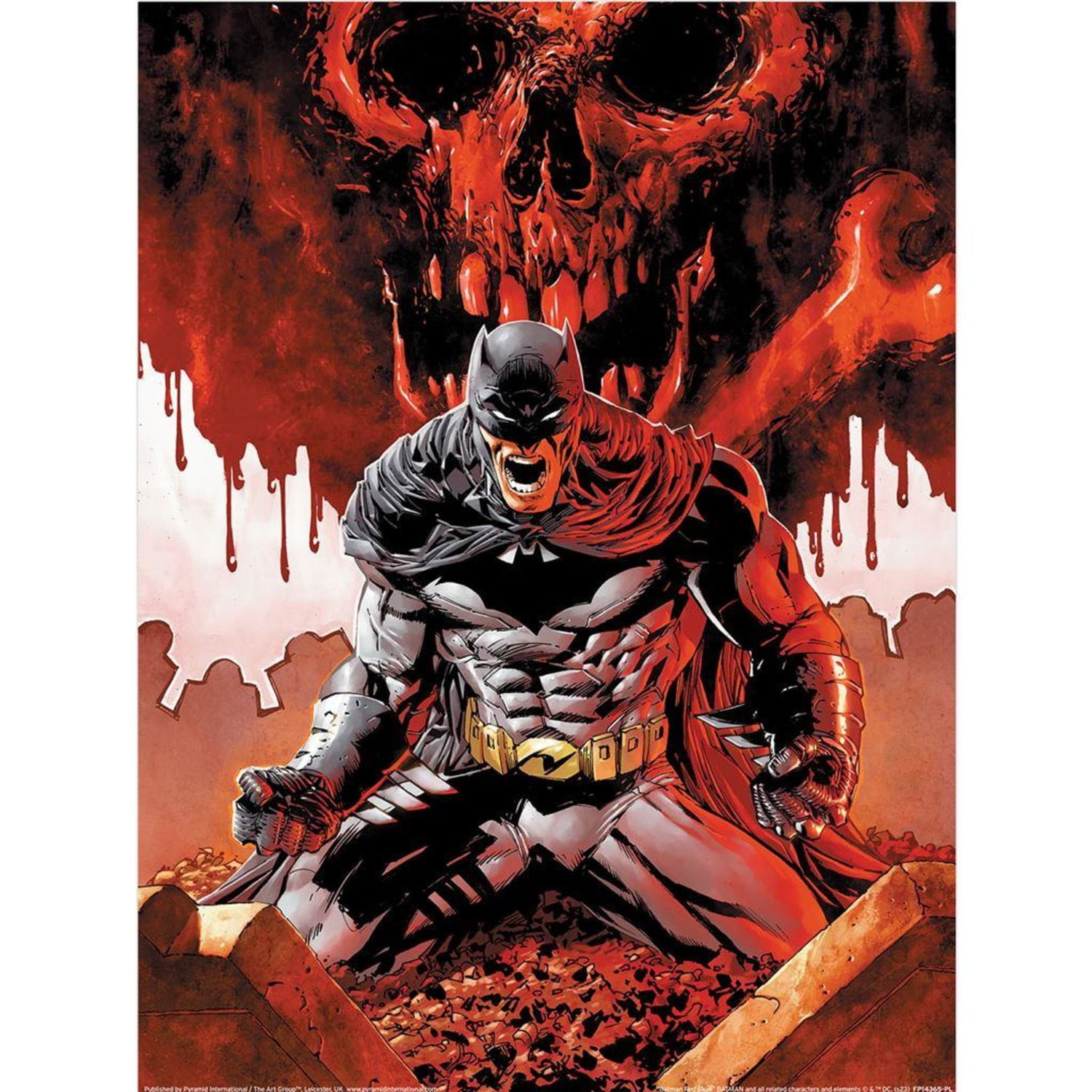 Batman Red Skull Comic Cover Print - Walmart.com