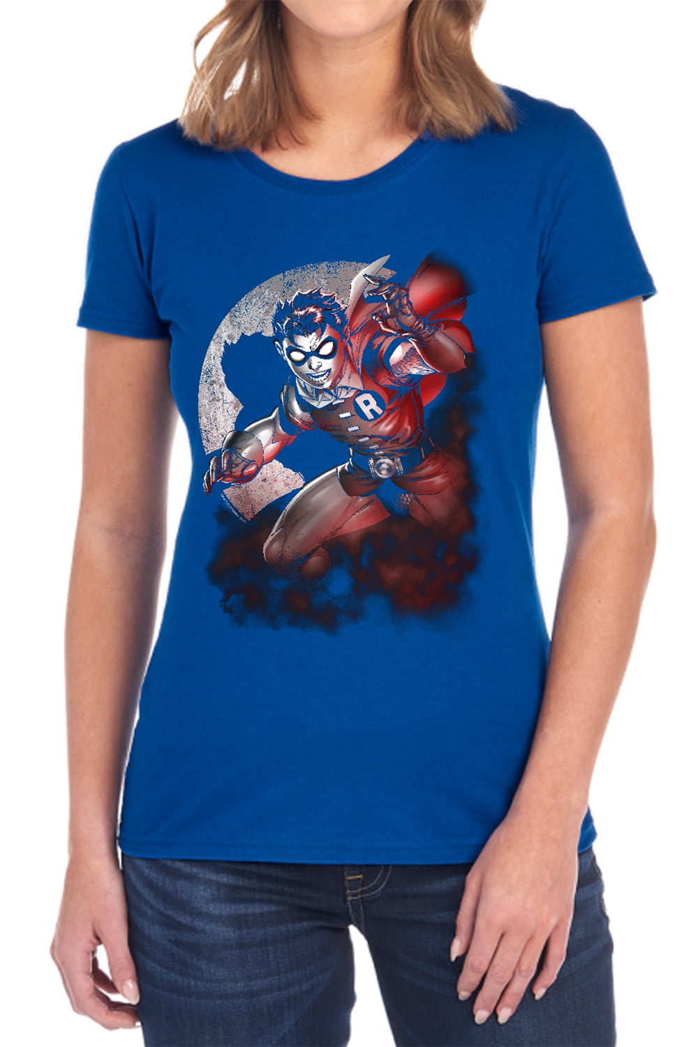 Batman Robin Spotlight Women's T Shirt, Royal, Medium - Walmart.com
