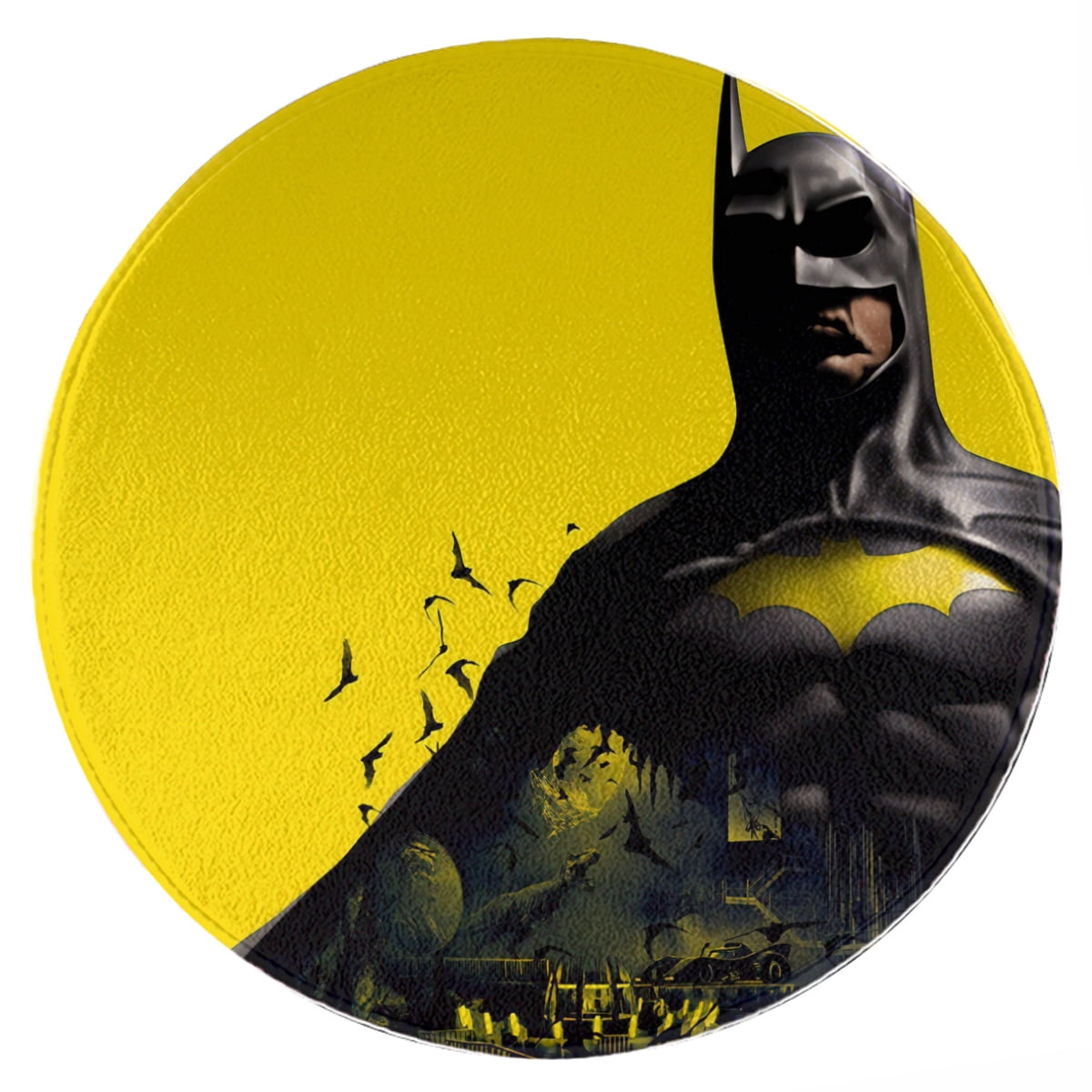 Batman Round Rug Washable Circle Rug Non Slip Round Doormat Anime ...