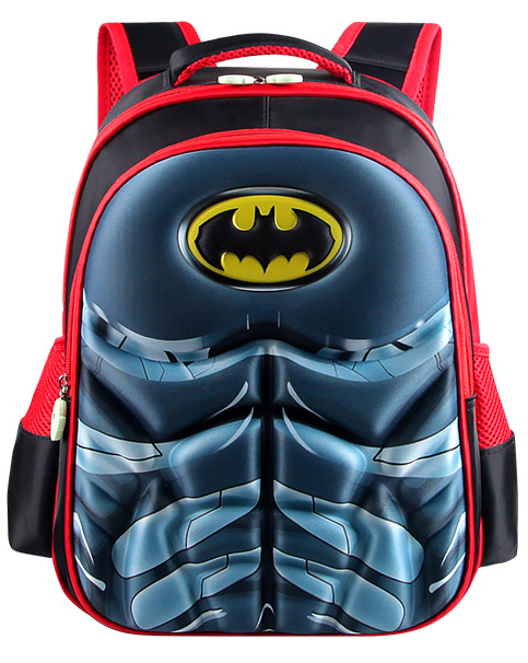 Batman School Backpack Cartoon Schoolbag Lightweight Waterproof Book ...