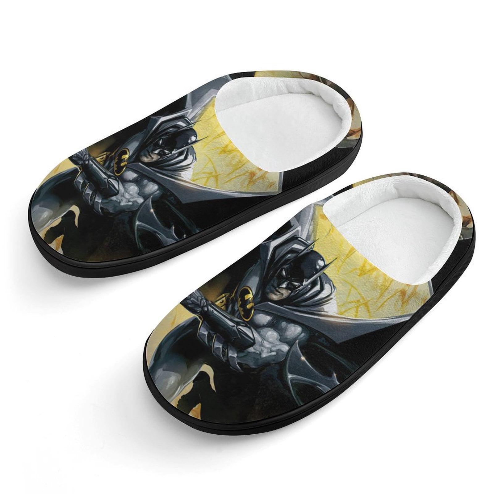 Batman Slippers for Kids, Cute Soft Plush Anti-slip Fluffy Fuzzy House ...