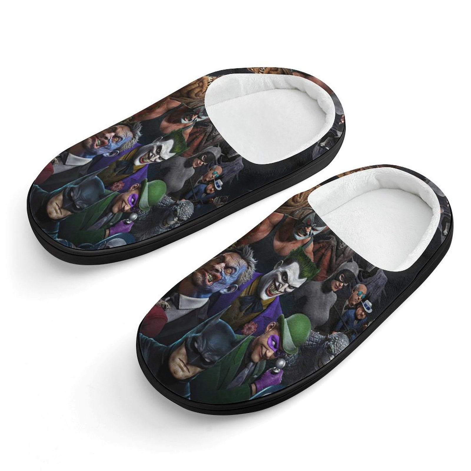 Batman Slippers for Kids, Cute Soft Plush Anti-slip Fluffy Fuzzy House ...