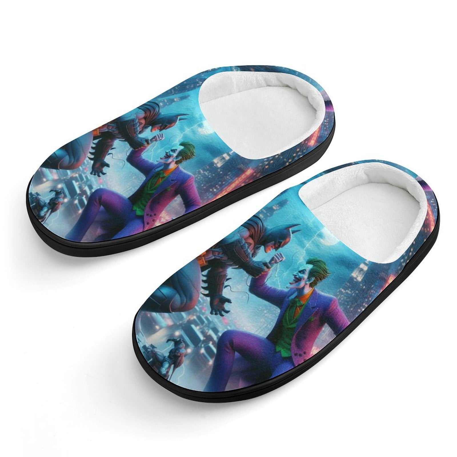 Batman Slippers for Kids, Cute Soft Plush Anti-slip Fluffy Fuzzy House ...