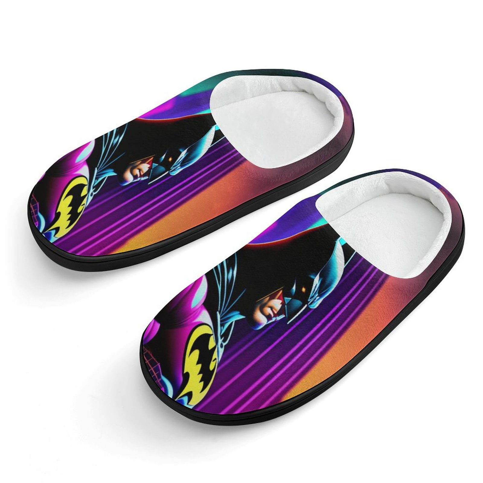 Batman Slippers for Kids, Cute Soft Plush Anti-slip Fluffy Fuzzy House ...