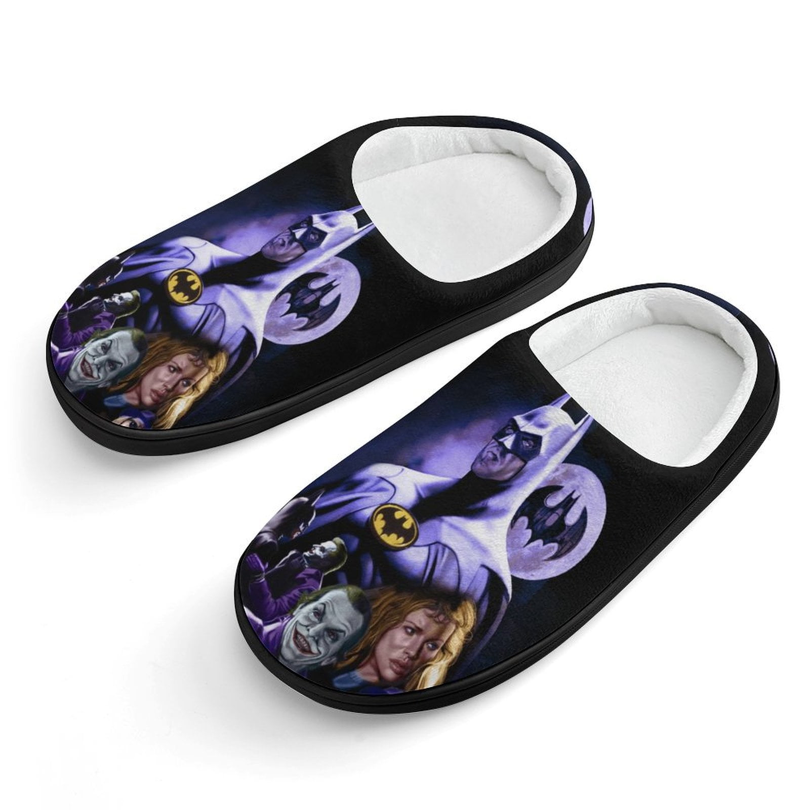 Batman Slippers for Kids, Cute Soft Plush Anti-slip Fluffy Fuzzy House ...