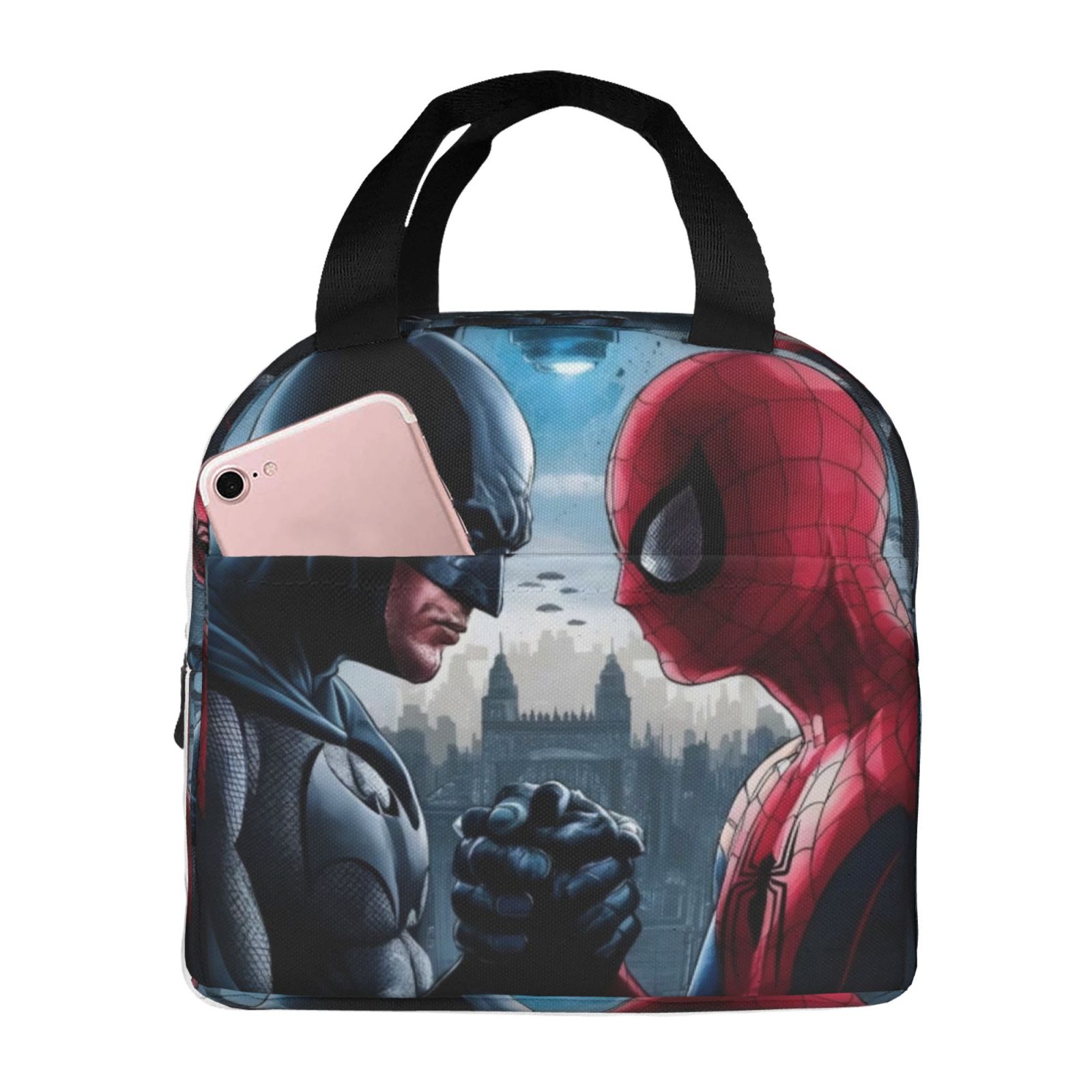 Batman And Spider-Man Lunch Box for Women & Men Adult Insulated Lunch ...