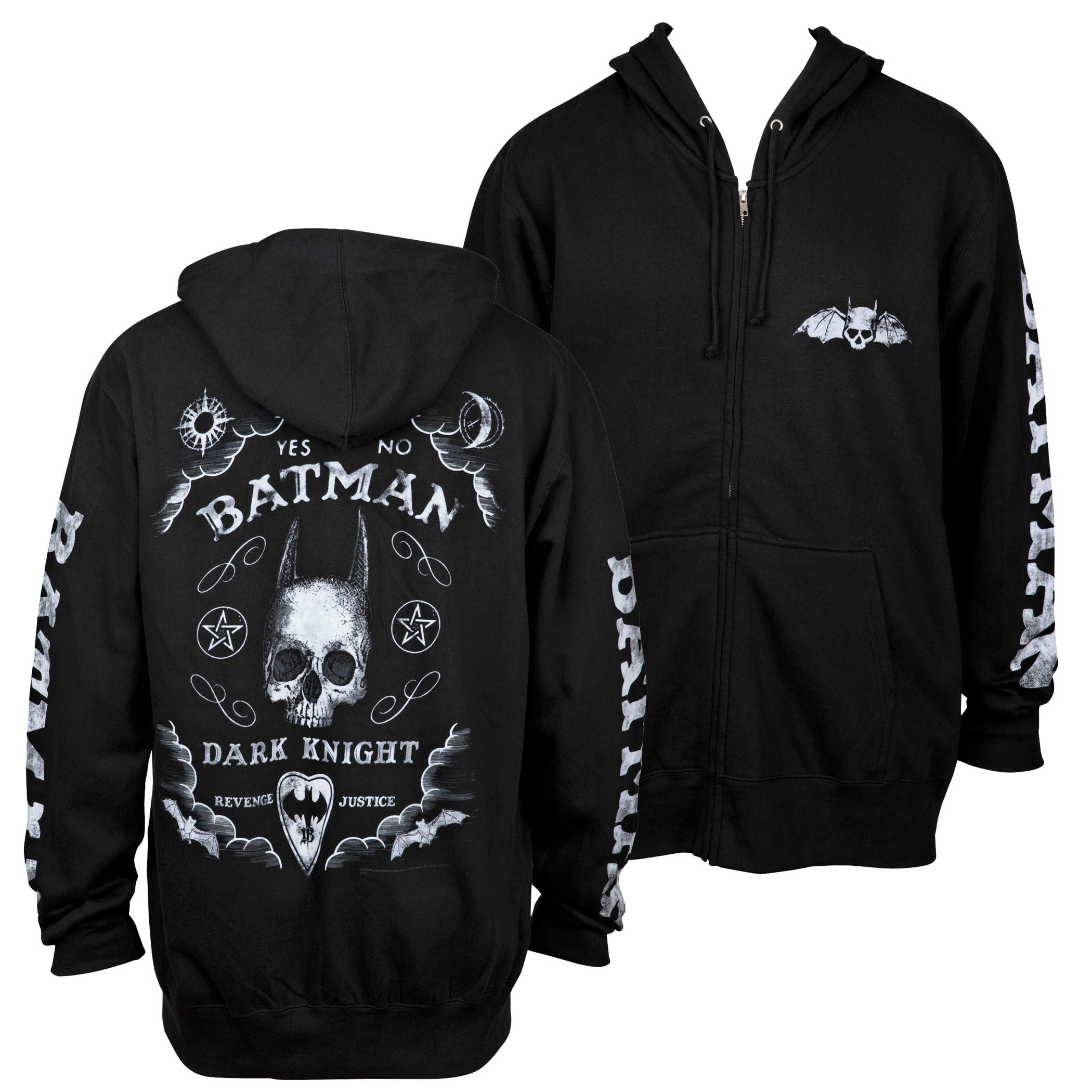 Official Batman Spirit Board Zip-Up Hoodie, Cotton, Large - Walmart ...
