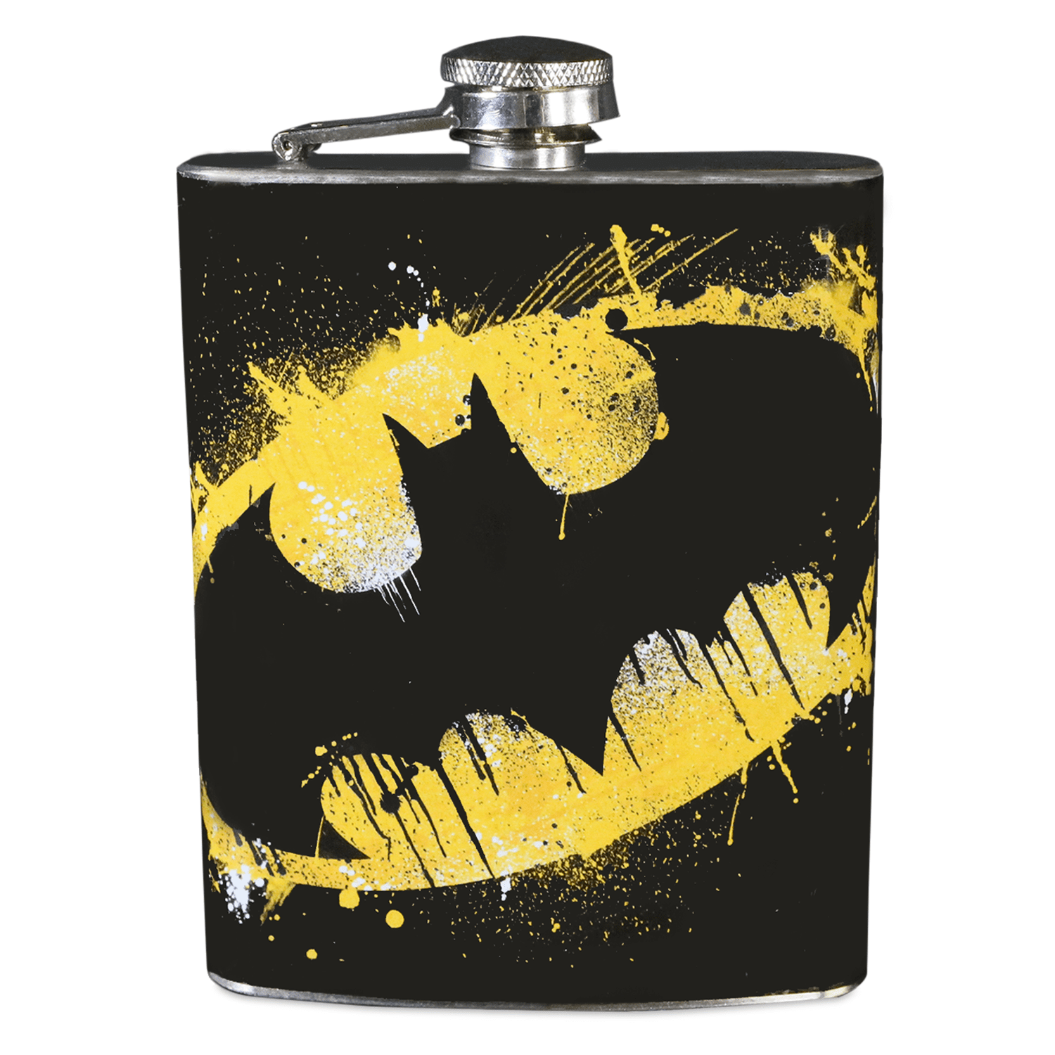 Batman Splatter Logo 7oz Metal Flask - Walmart.com
