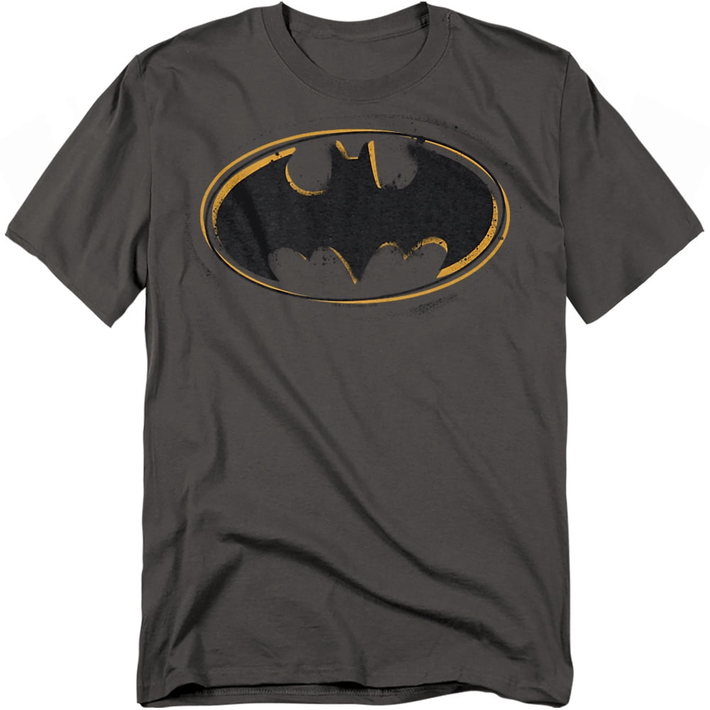 Batman Spray Paint Charcoal Symbol T-Shirt-Men's 2XLarge - Walmart.com