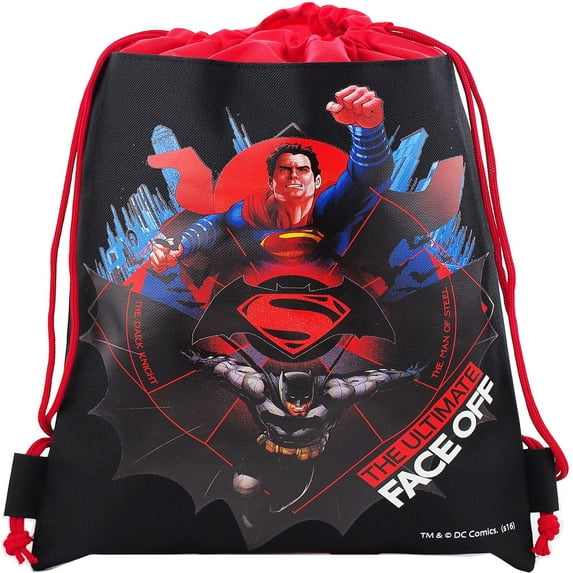 Batman Superman Drawstring Bag For Multi Purposes Use ( Randomly ...