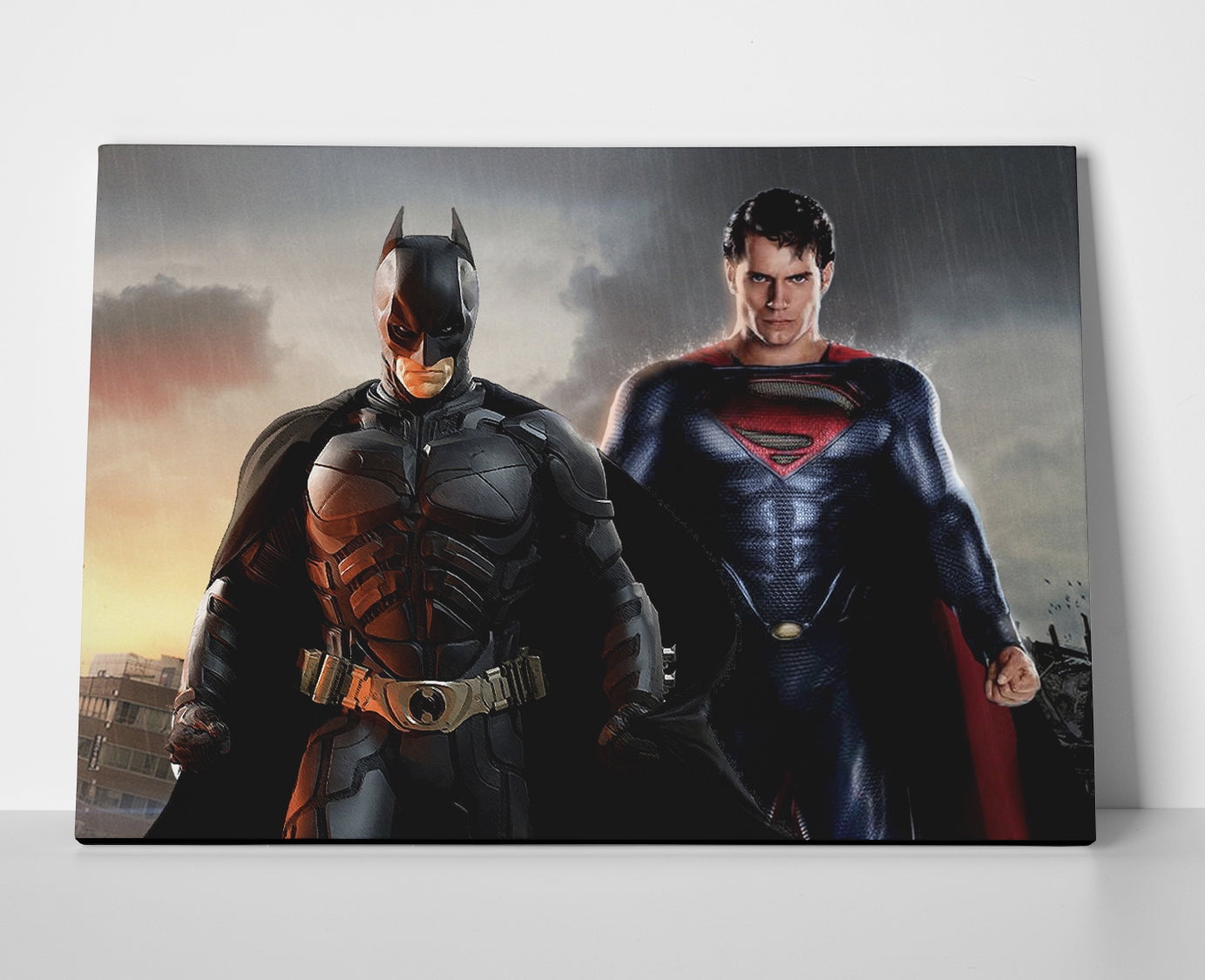 Batman Superman Poster or Wrapped Canvas - Walmart.com