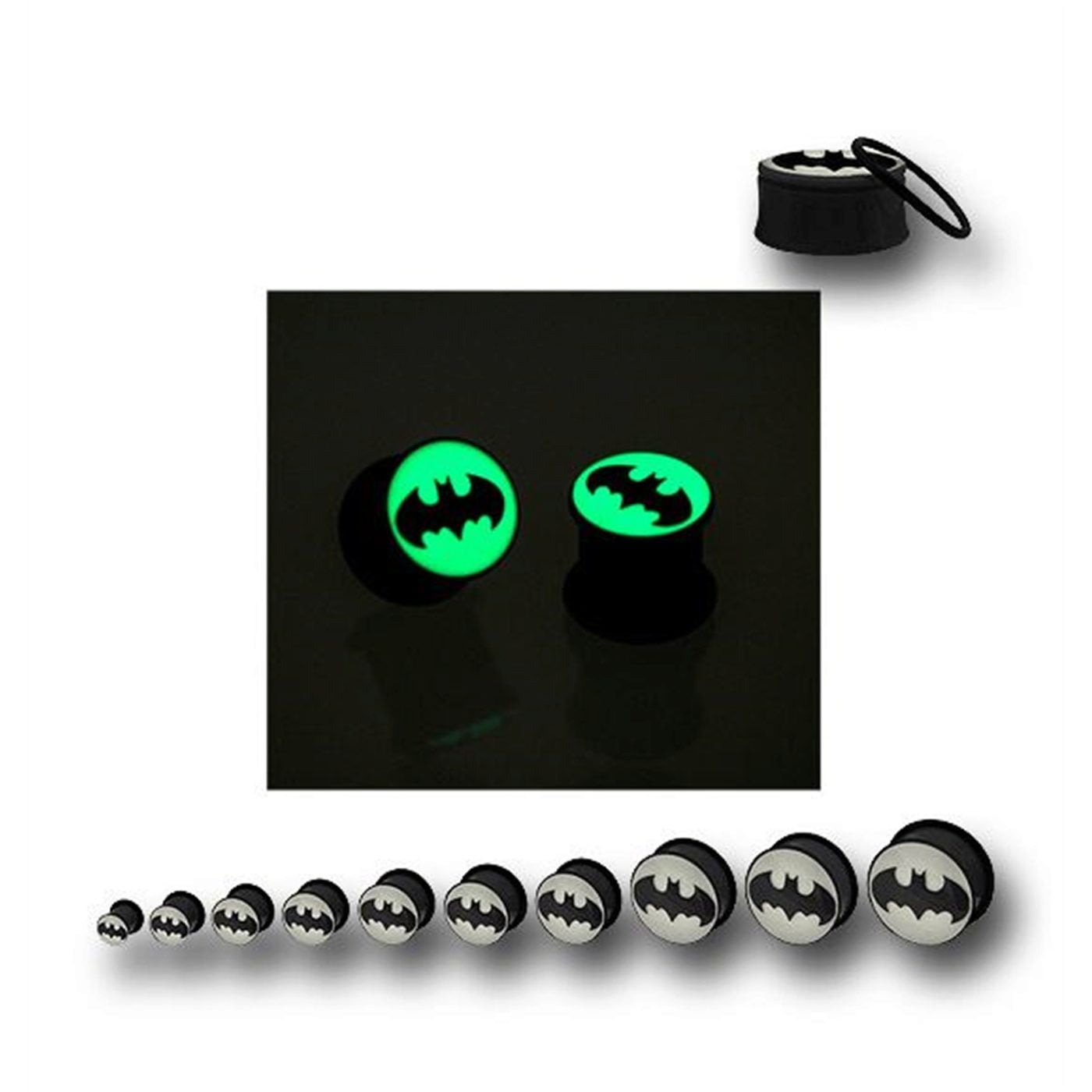 Batman Symbol Acrylic Glow in the Dark Plugs-2g - Walmart.com