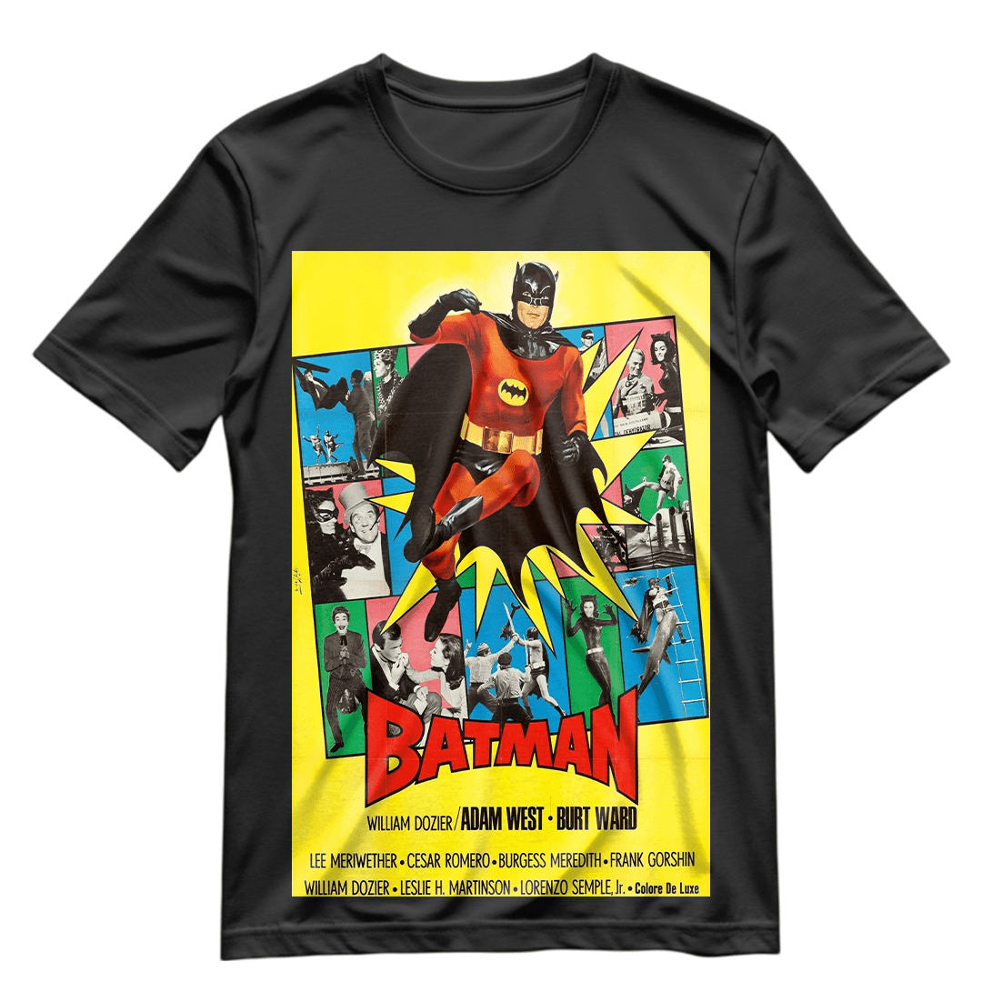 Batman T Shirt Vintage Retro Batman 1966 Movie Poster Shirt S-XXXL ...