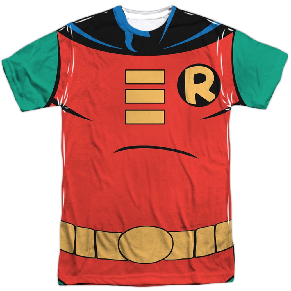 Batman Men's Robin Uniform Sublimation T-shirt White - Walmart.com