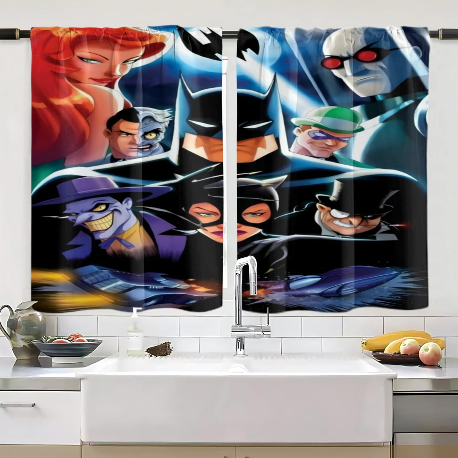 Batman: The Animated Series Window Curtain - 2 Panels(28"x40 ...