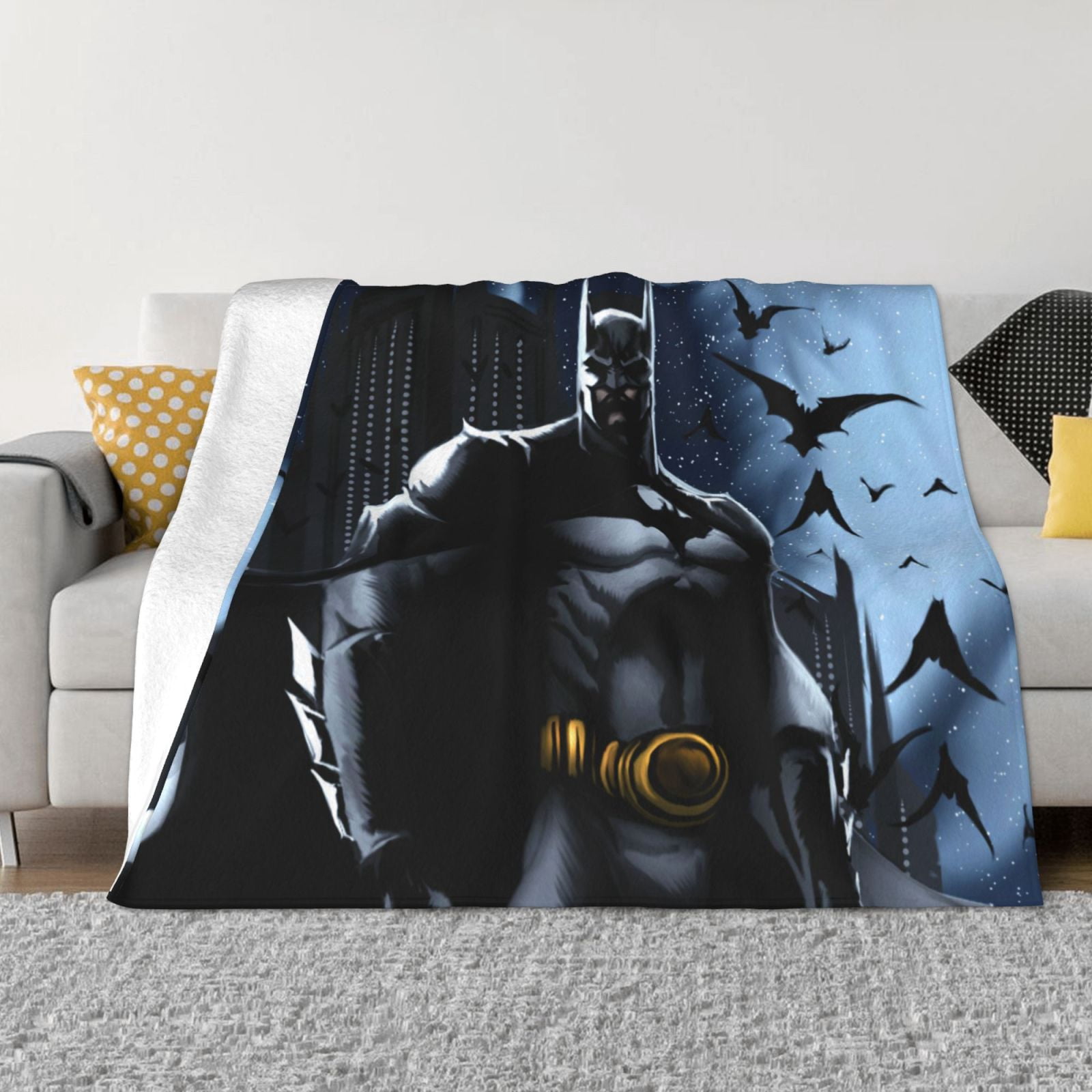 Batman Throw Blanket Couch Bed Sofa Soft Lightweight Warm Cozy Flannel ...