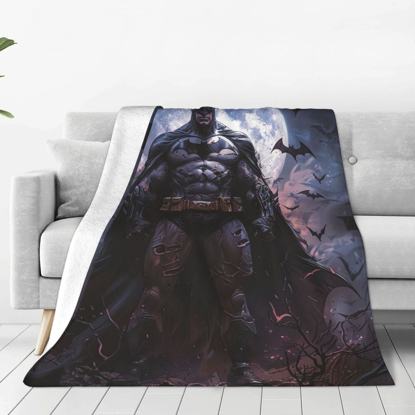 Batman Throw Blanket Couch Bed Sofa Soft Lightweight Warm Cozy Flannel ...
