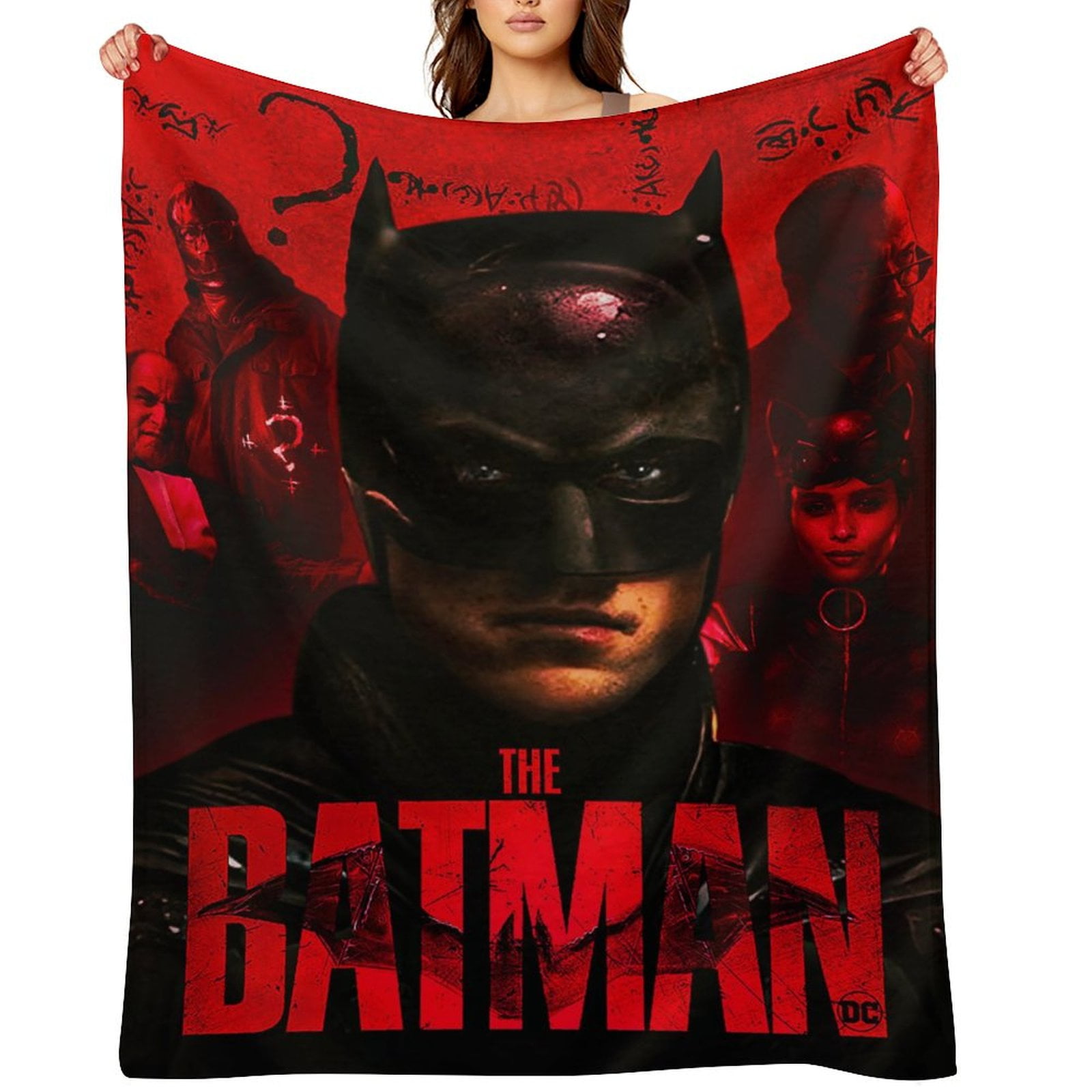 Batman Throw Blanket Soft Cozy Warm College Printing Oversized Lightweight Home Decoration All ...