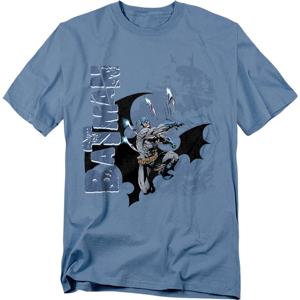 Batman Throwing Blades Mens Short Sleeve Shirt - Walmart.com