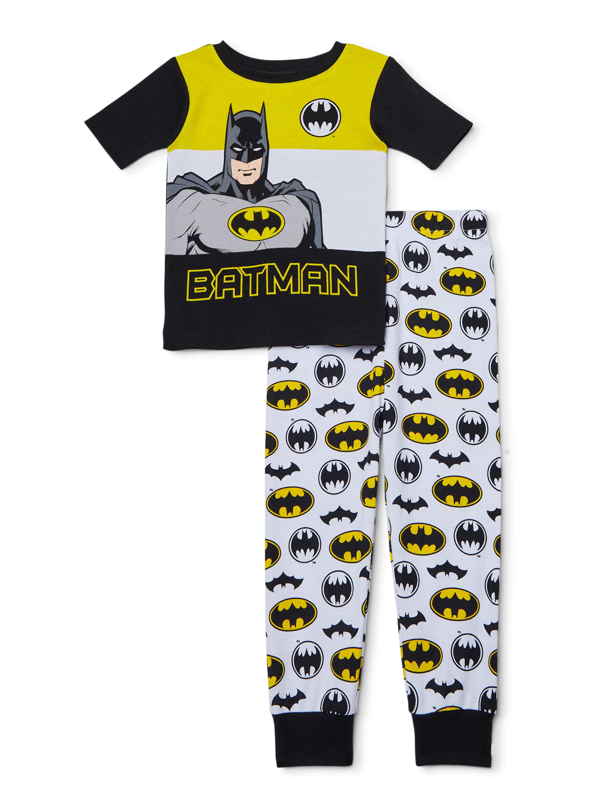 Batman Toddler Boy 2 Piece Cotton Pajamas Set - Comfortable Snug Fit ...