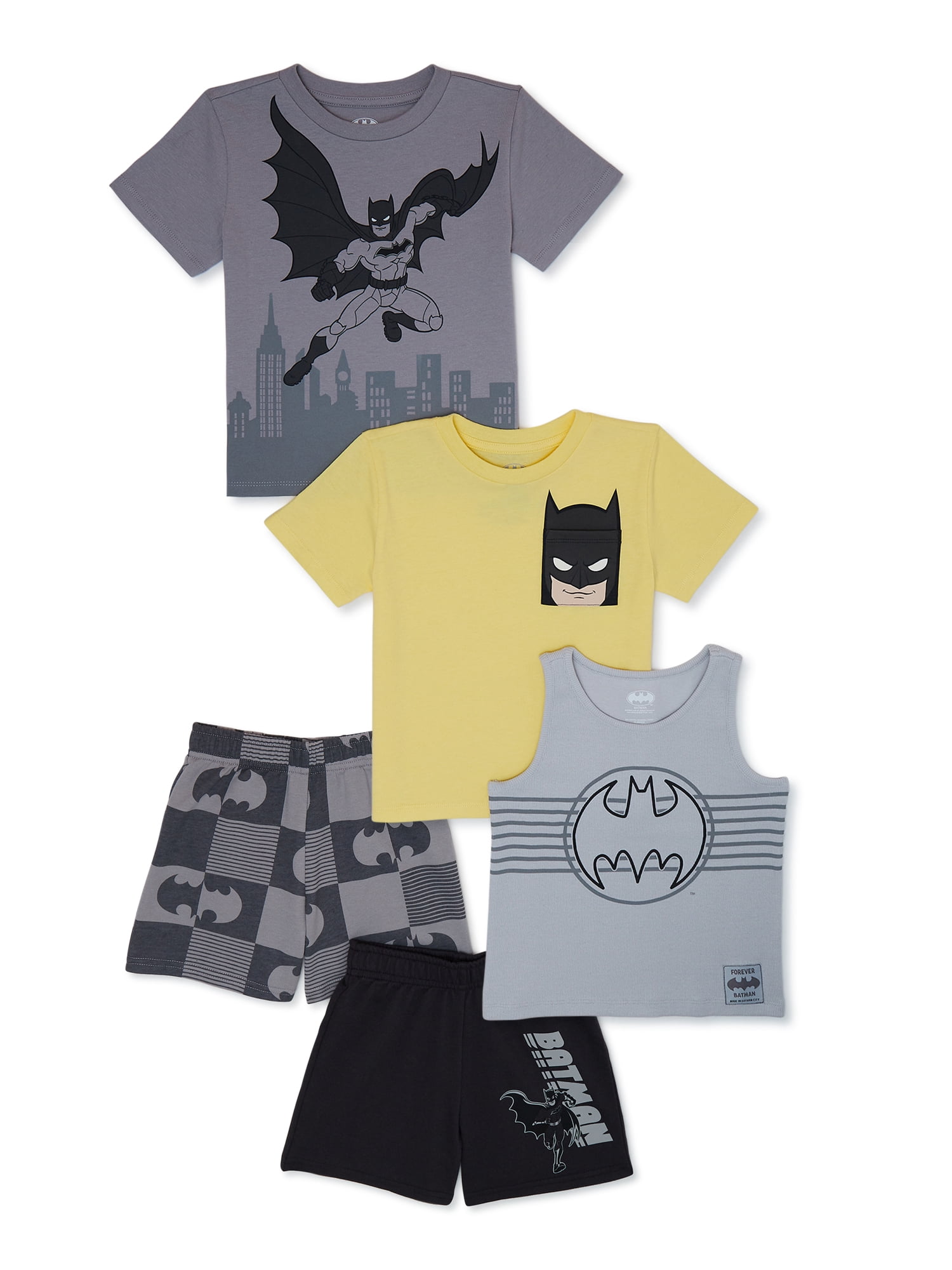 Batman Toddler Boys 5-Piece Outfit Set, Sizes 12M-5T, Justice League ...