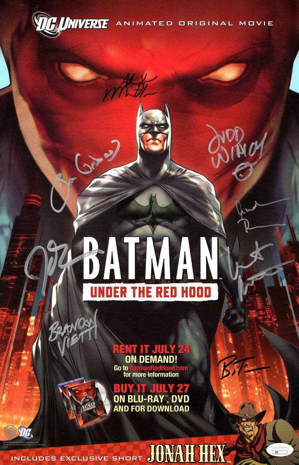 Batman Under the Red Hood Cast Signed Autographed 11X17 Poster 8 Autos ...