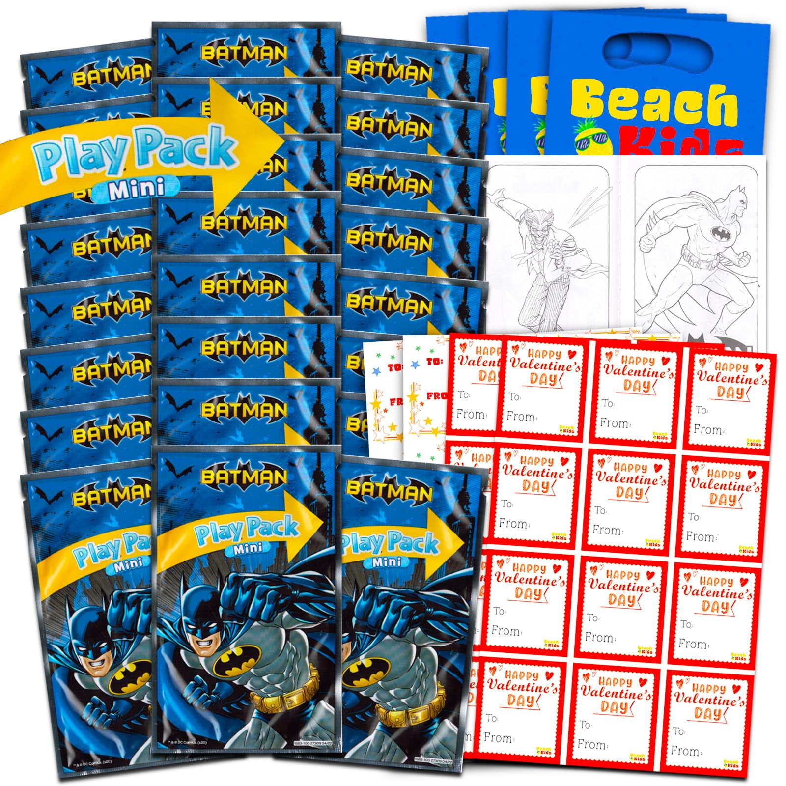 Batman Valentine's Day Classroom Gift Exchange Bundle - 24 Batman Mini ...