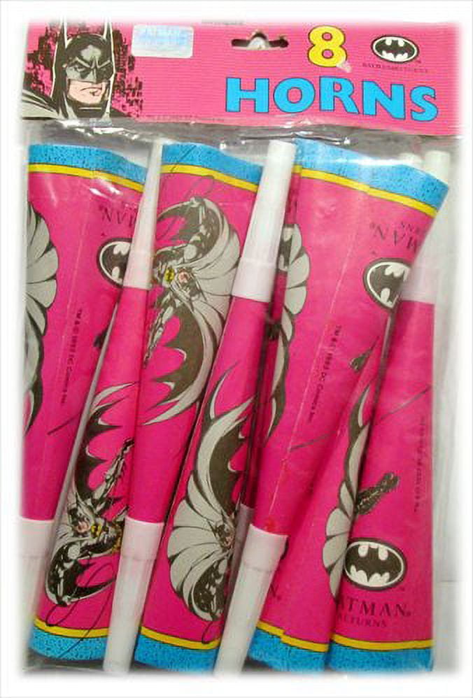 Batman Vintage 1991 Pink & Black Horns / Favors (8ct) - Walmart.com