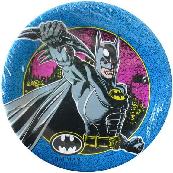 Various Party Superhero Batman Party Disposable Paper Plates, 10", 8 ...