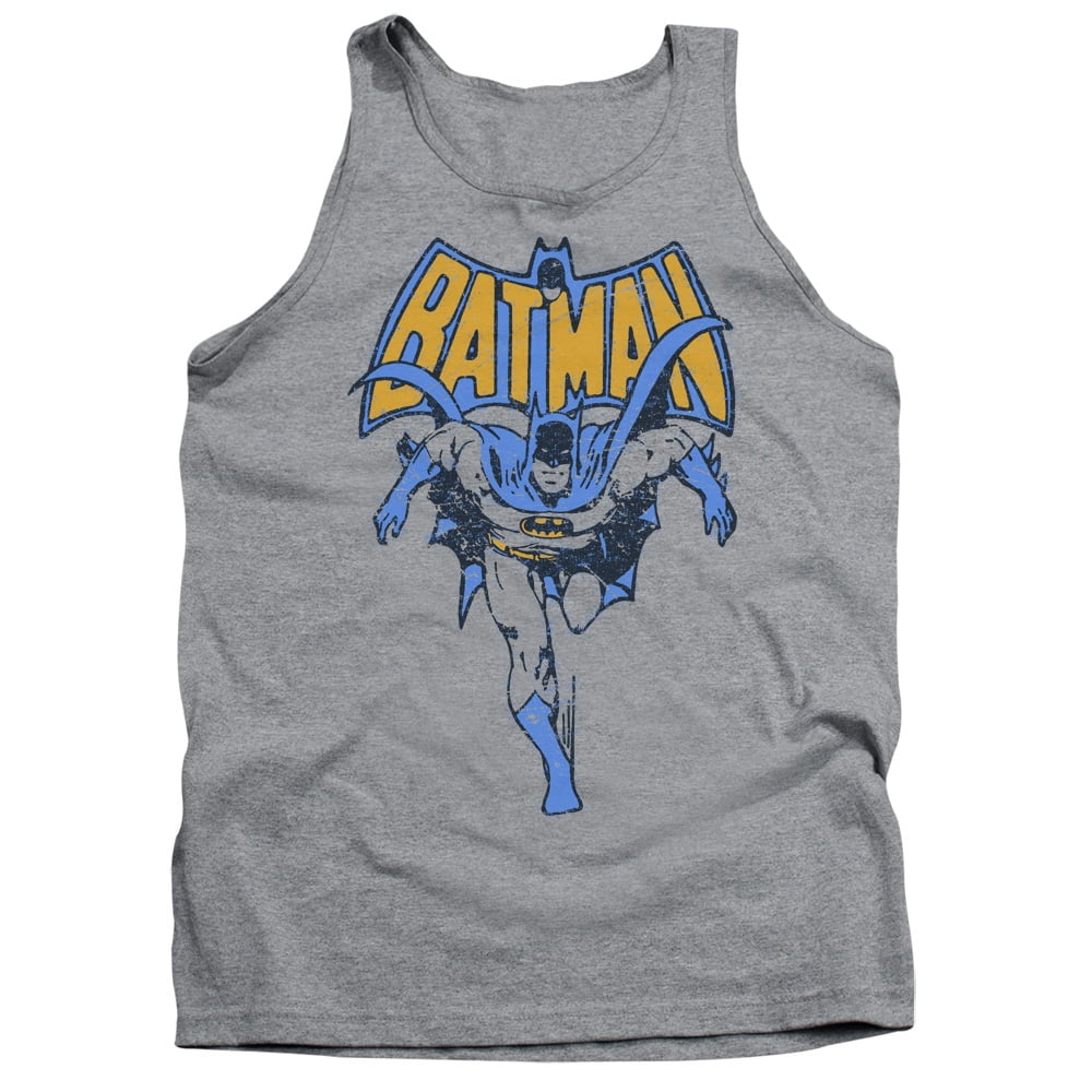 Batman Vintage Run Adult Tank Top-Athletic Heather - Walmart.com