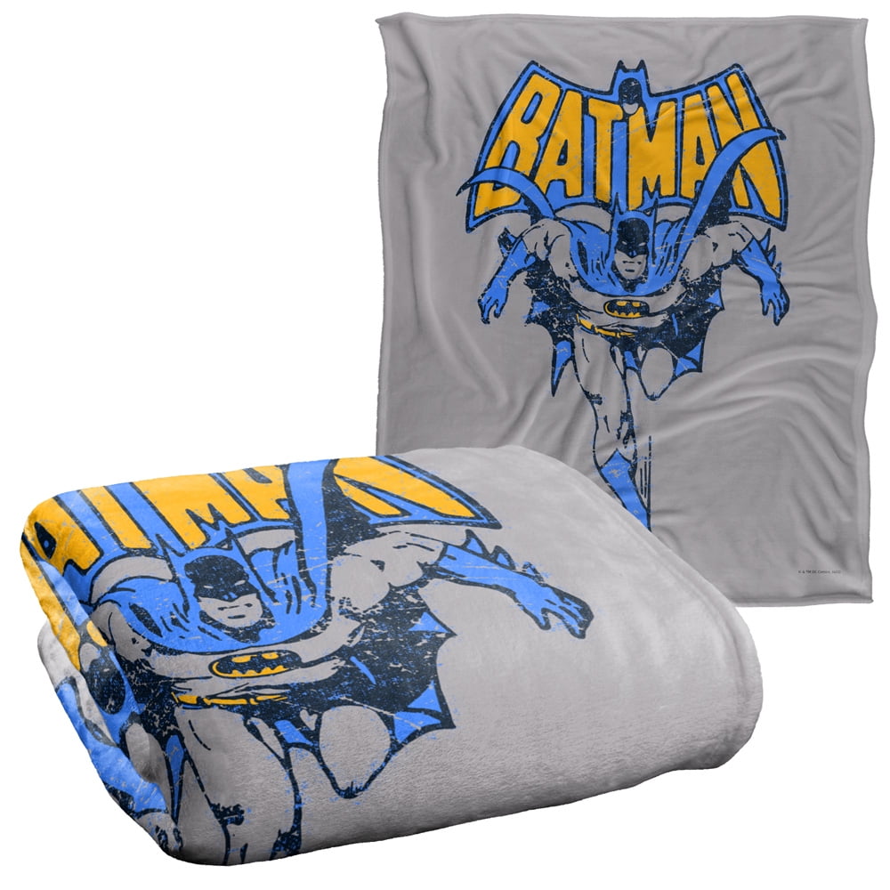 Batman Vintage Run Officially Licensed Silky Touch Super Soft Throw ...
