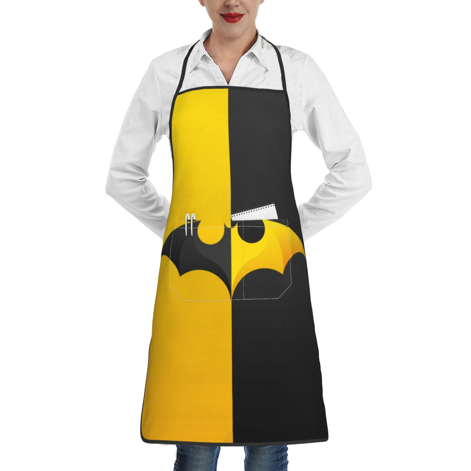 Batman Waterproof Cooking Aprons, Adjustable Bib Soft Chef Apron With 2 ...