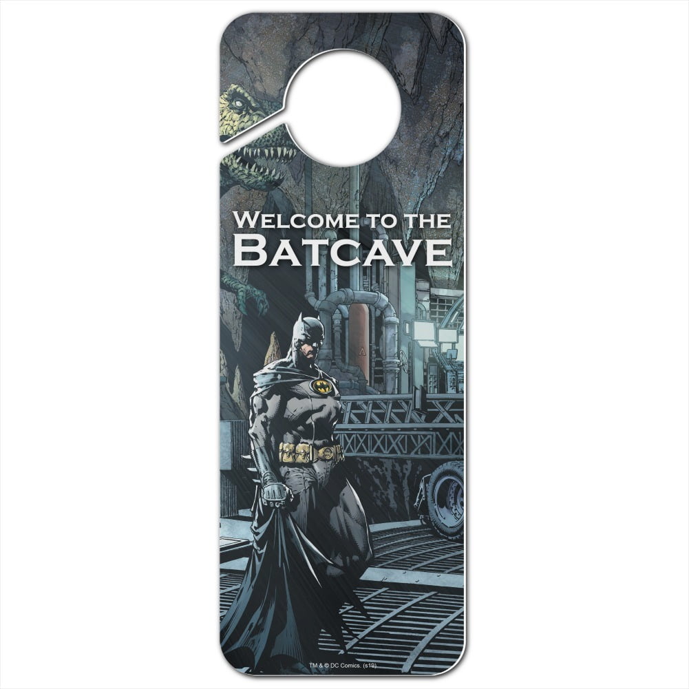 Batman Welcome to the Batcave Plastic Door Knob Hanger Sign - Walmart.com