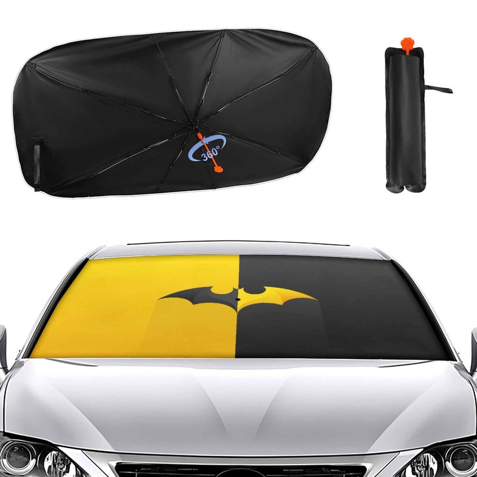 Batman Windshield Sun Shade Umbrella - Foldable Car Window Shades ...
